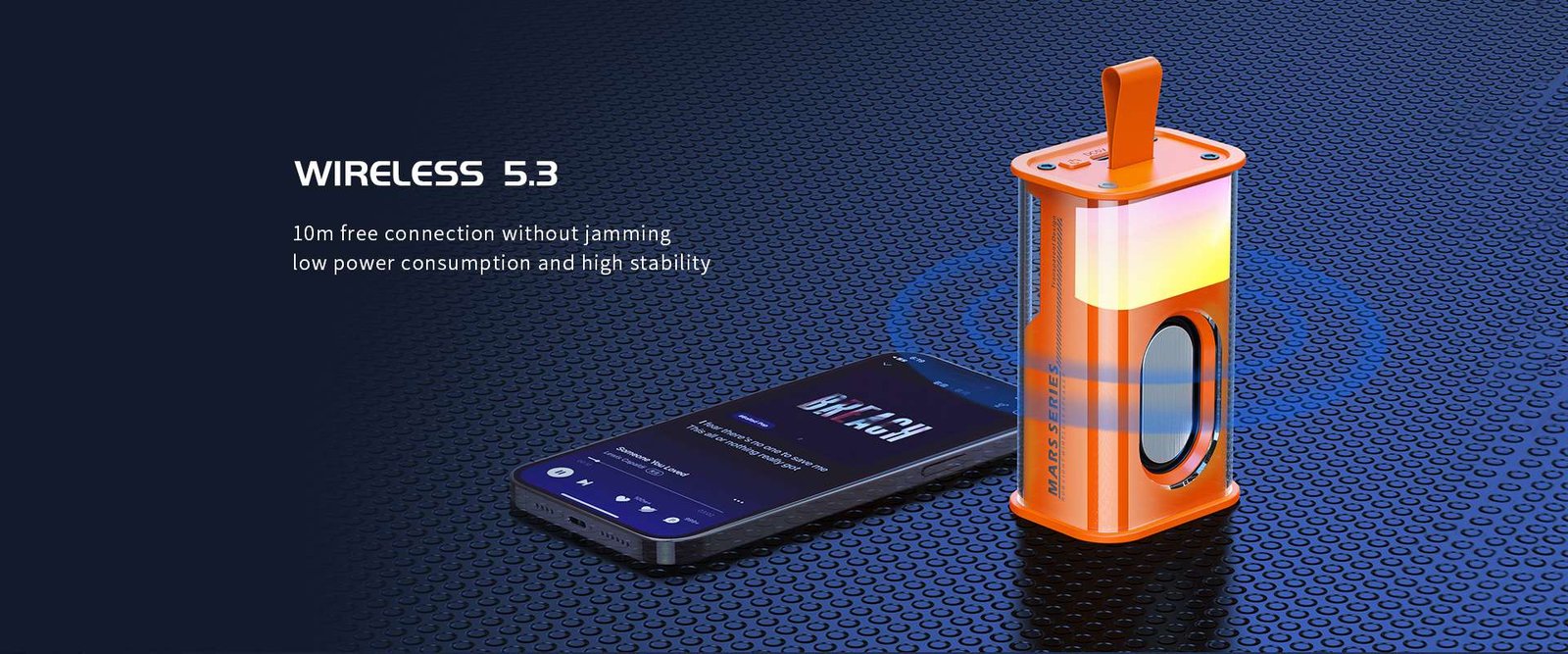 Original RECCI RSK-W30 Transparent Wireless Speaker with RGB Light Price In Bangladesh